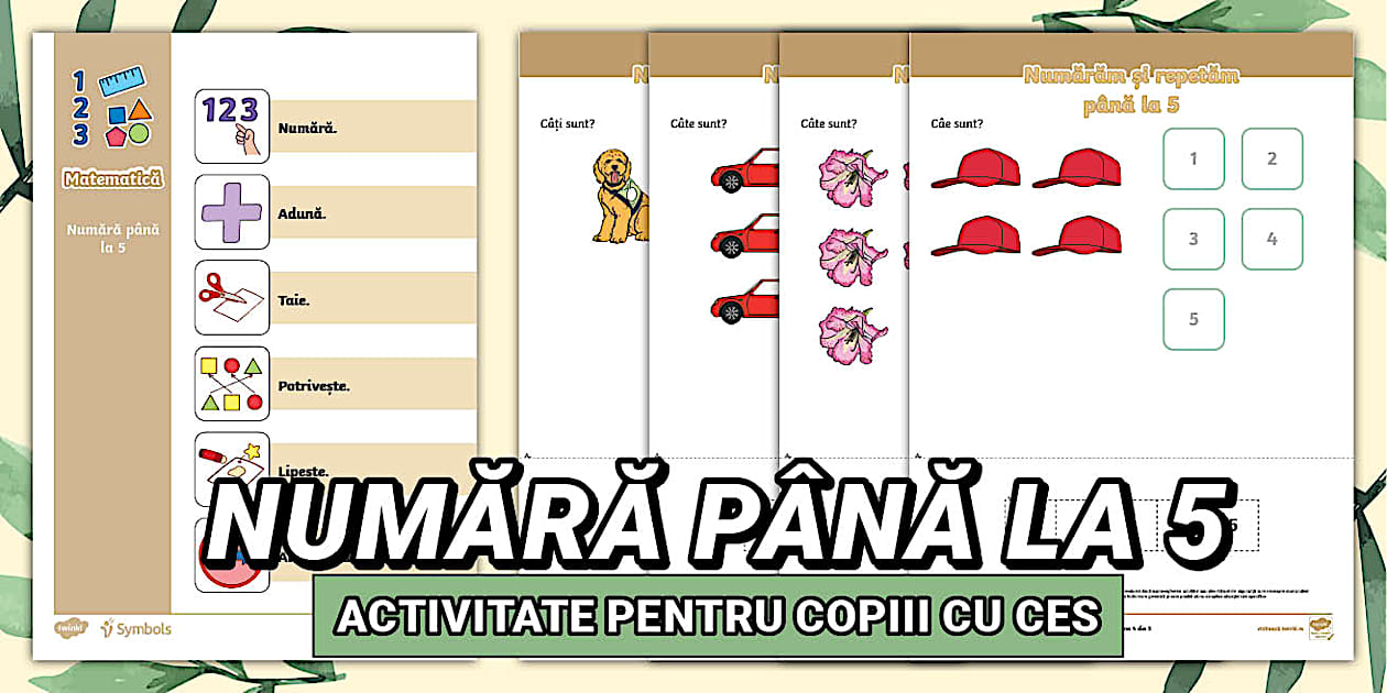 Câte sunt? (1-5) – Activitate pentru copii cu CES