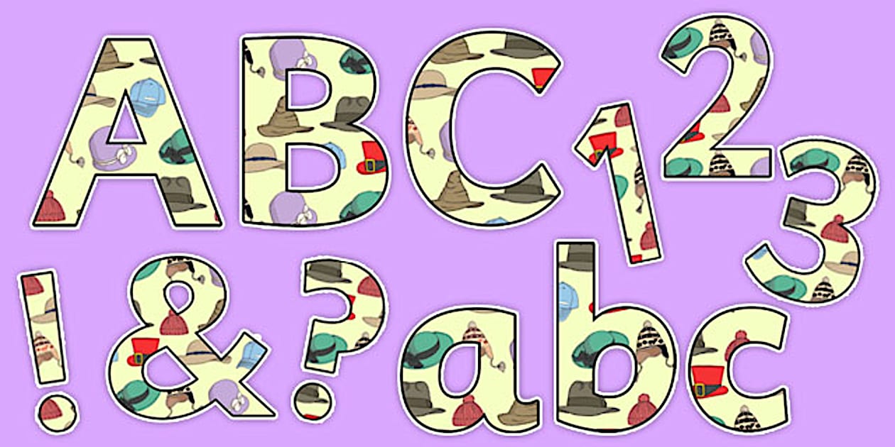 Hats Themed Display Lettering (teacher made) - Twinkl
