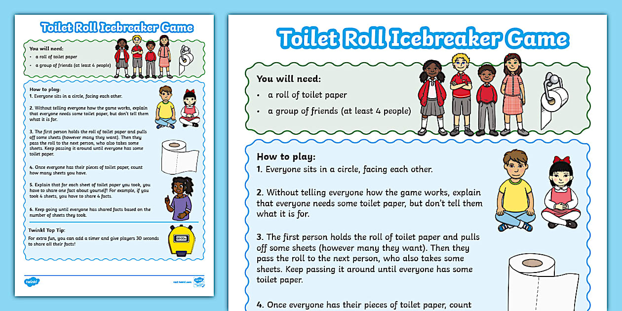 Toilet Roll Game Icebreaker Instructions (Teacher-Made)