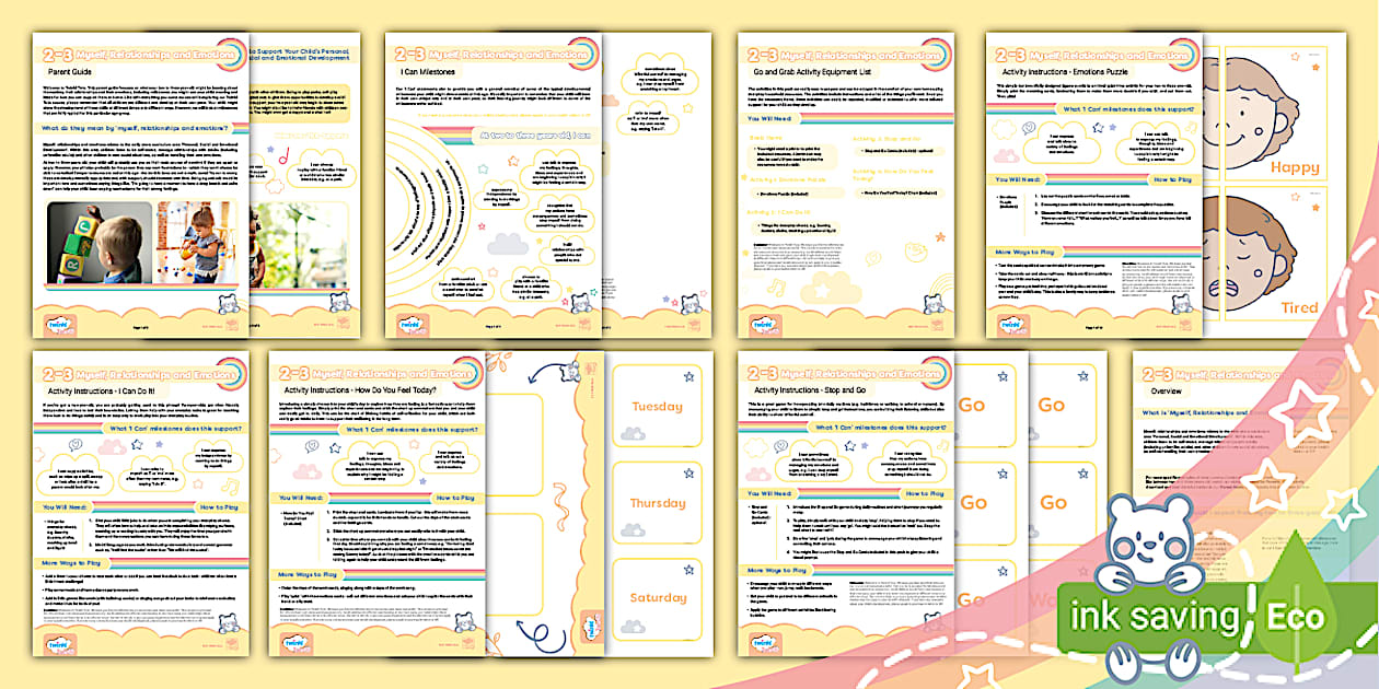 2-3 Years Myself Relationships Emotions Resource Pack