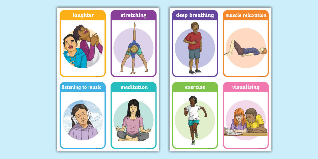 Relaxation Techniques Flashcards Twinkl (teacher made)