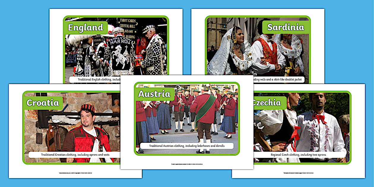 European Countries Traditional Clothing Display Photos - clothes