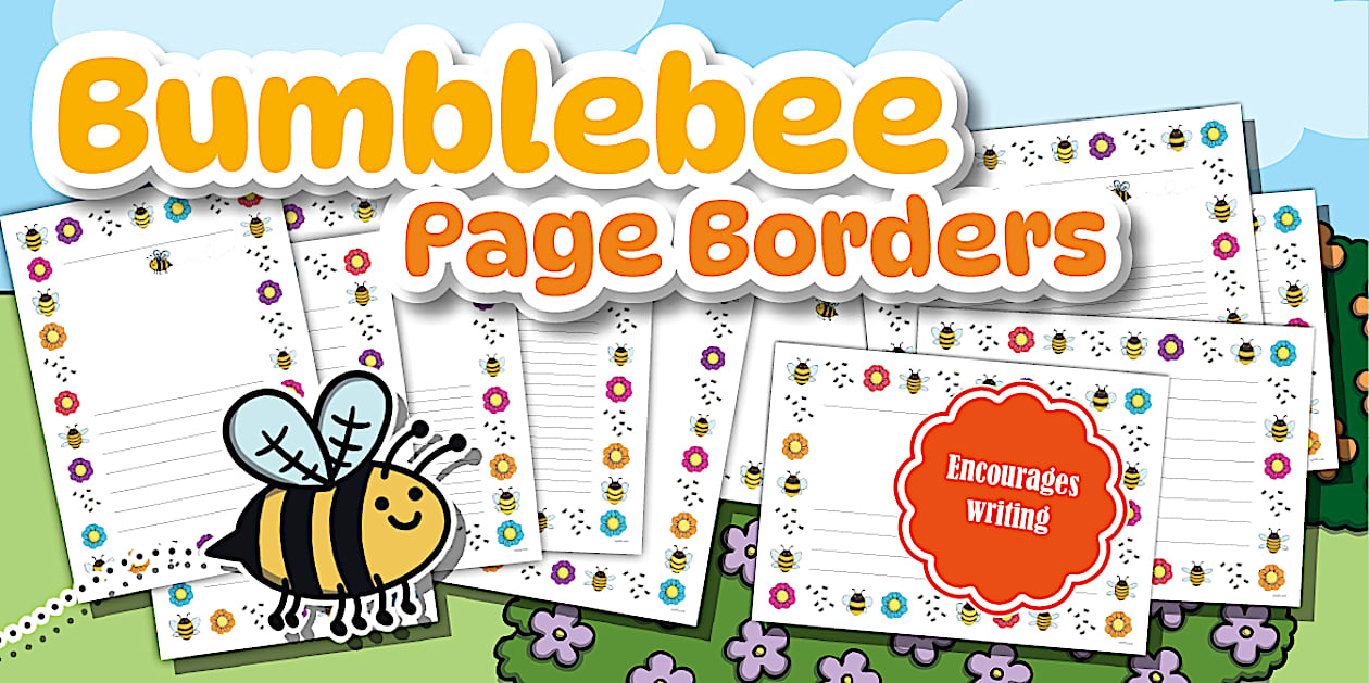 Bumblebee Page Borders - Twinkl Australia