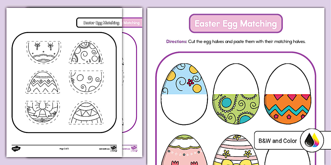 Easter Egg Pattern Matching | Easter | Twinkl USA - Twinkl