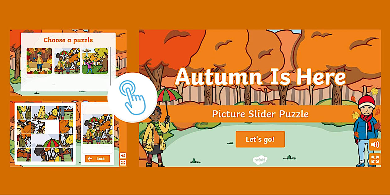 Interactive Autumn Is Here Puzzle (teacher made) - Twinkl