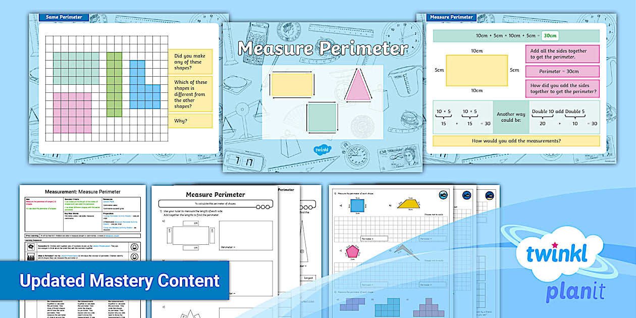 👉 Y3 Measure Perimeter PlanIt Maths Lesson 1 - Twinkl