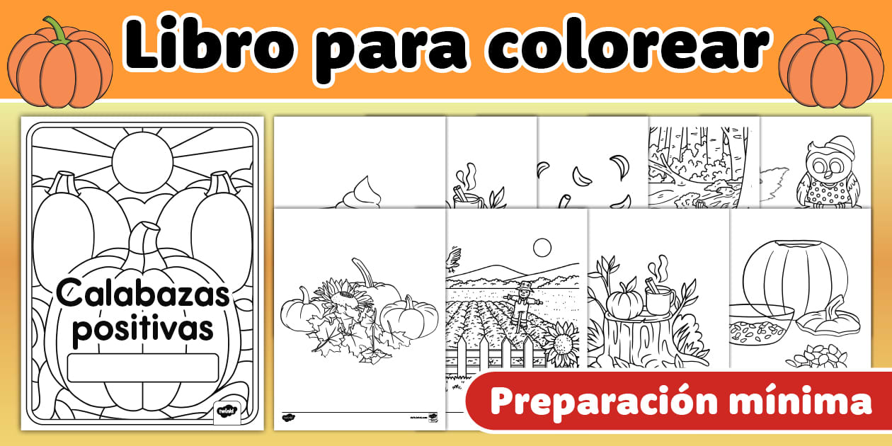 Libro para colorear de calabazas