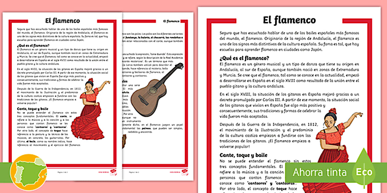 Hoja informativa: El flamenco (professor feito) - Twinkl