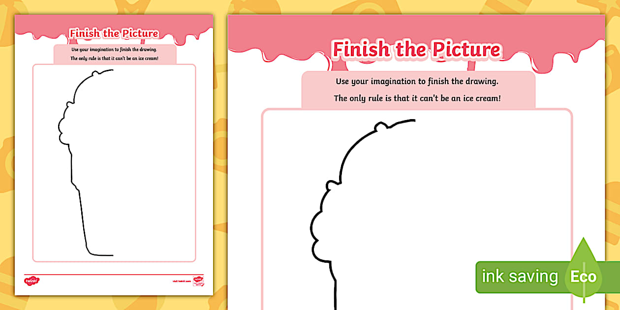 Summer-Themed Finish the Picture Activity - Twinkl