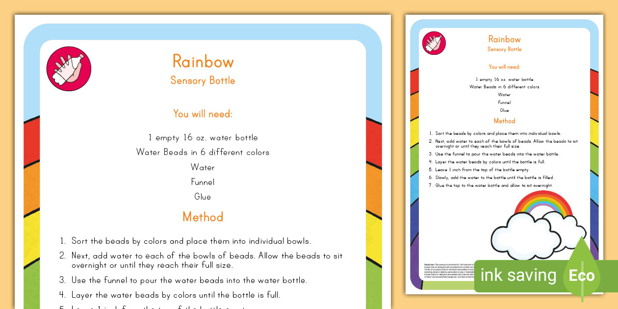 Rainbow Sensory Bottle | Celebrating Rainbows | Twinkl USA