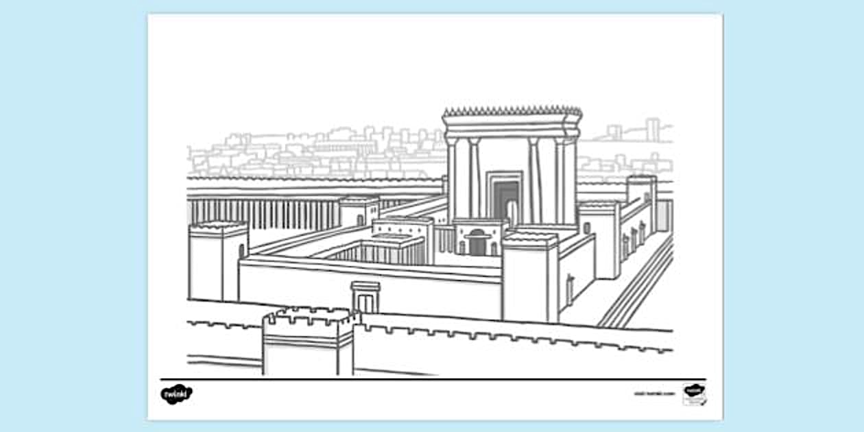 Colouring Page of Jerusalem | Colouring Sheets - Twinkl