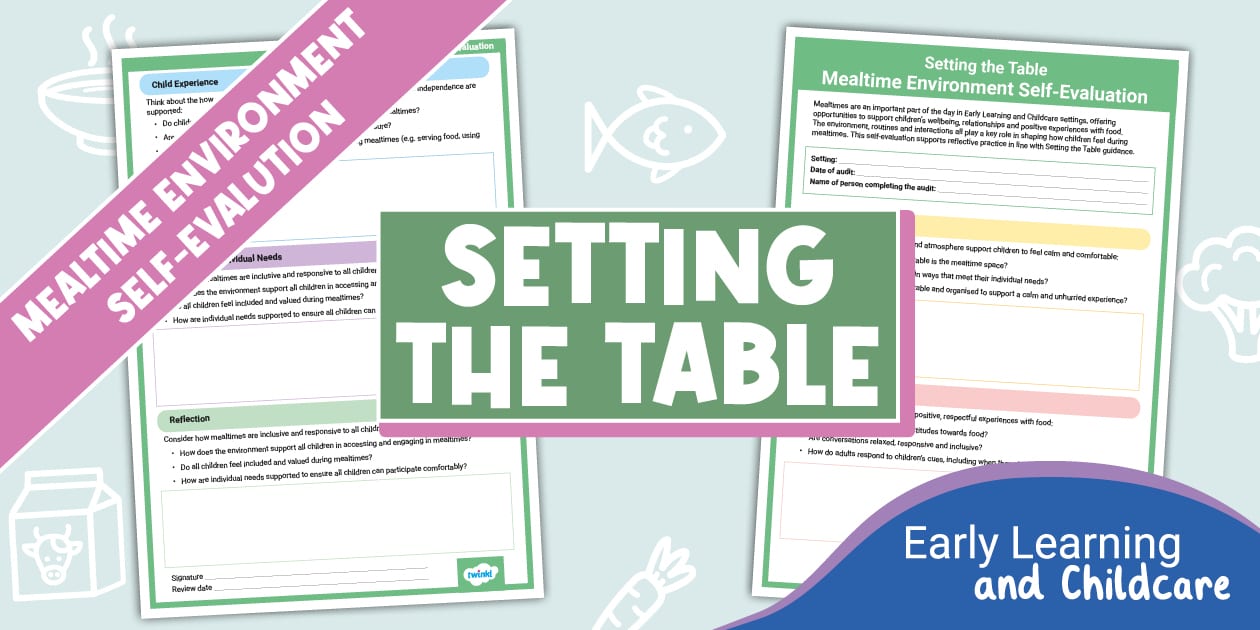 Setting the Table Mealtime Environment Self-Evaluation