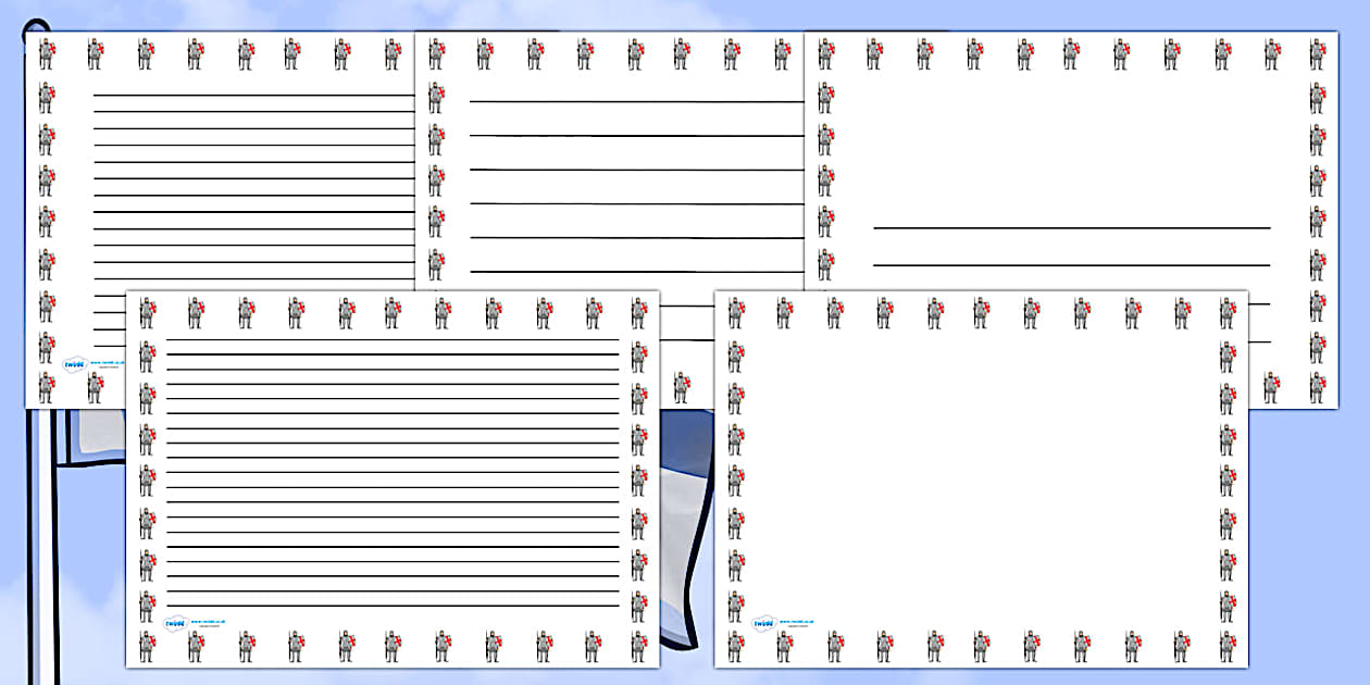 St George Knight Landscape Page Borders- Landscape Page Borders