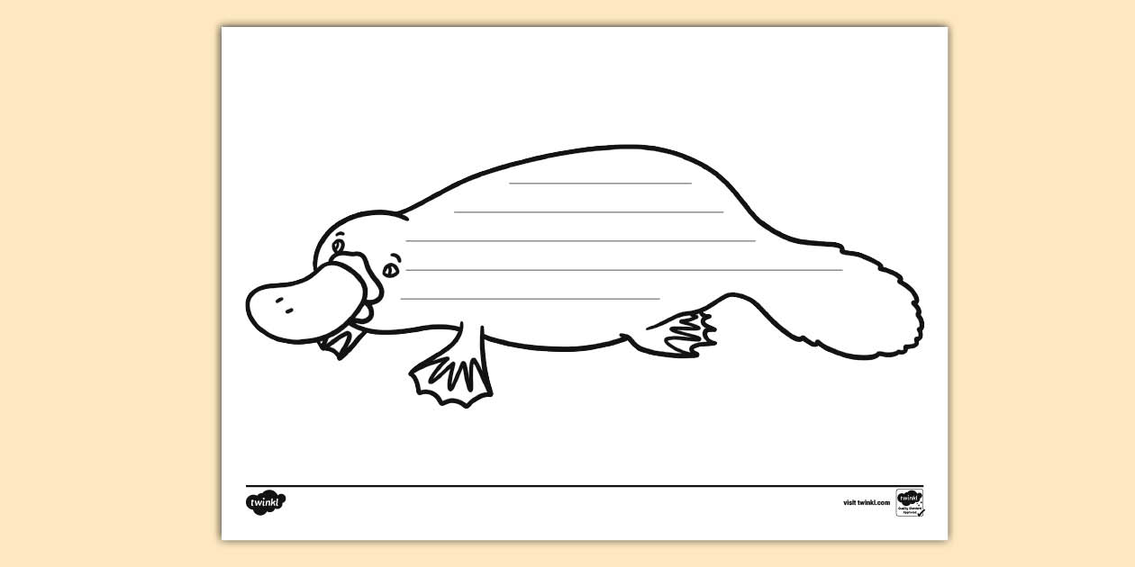 Platypus Writing Template - Twinkl Writing (teacher made)