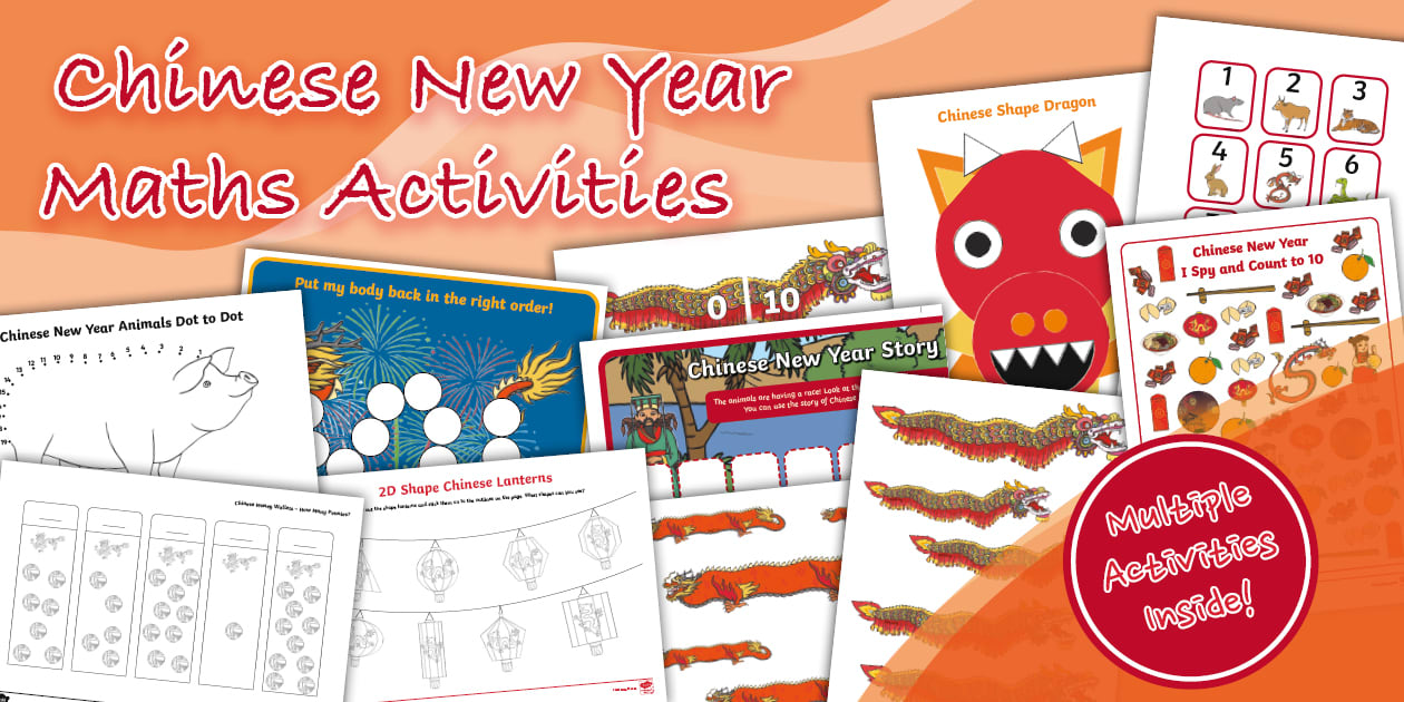 Chinese New Year Maths Activities Kindergarten Resource Pack