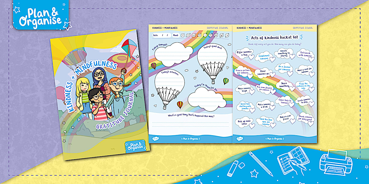 Kindness and Mindfulness | Gratitude Journal (teacher made)