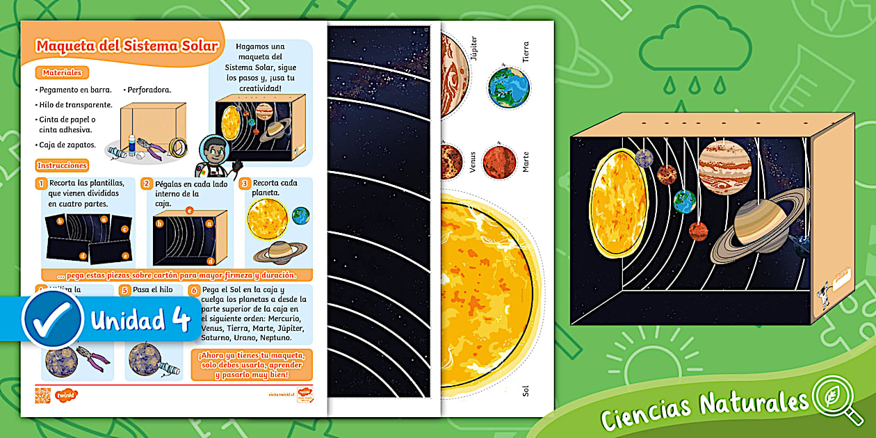 Maqueta del sistema solar - Twinkl México (professor feito)