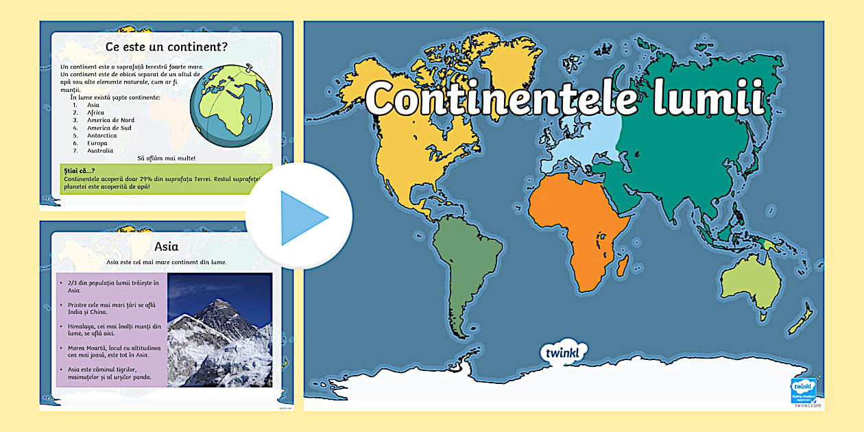 Continentele Lumii – PPT PowerPoint | Twinkl România