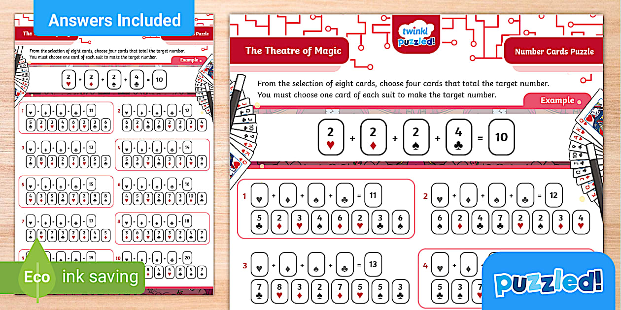 The Theatre of Magic Number Cards Puzzle (Teacher-Made)