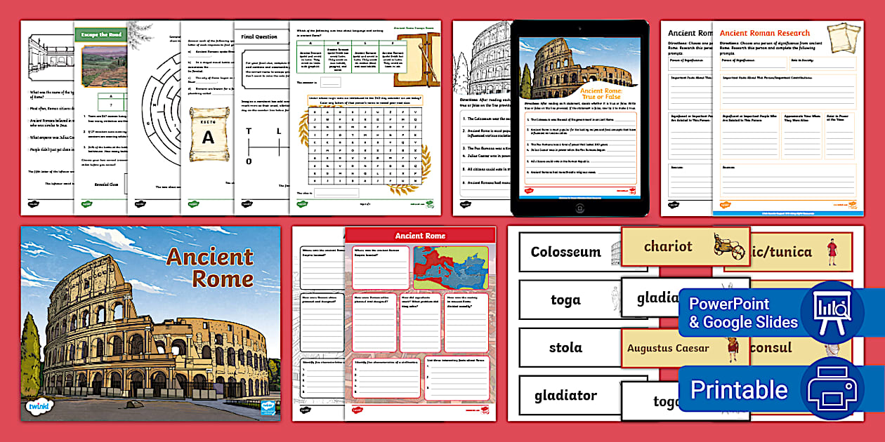 Ancient Rome Teaching Pack for 3rd-5th Grade - Twinkl