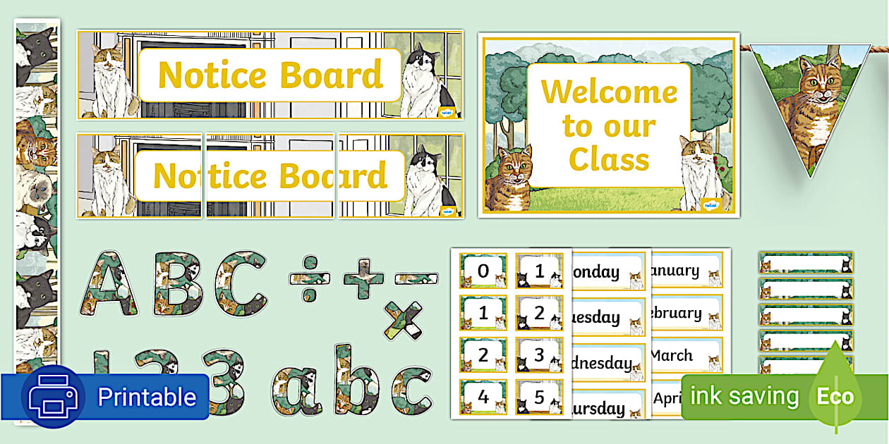 Puurfect Cat Classroom Display Pack - Twinkl South Africa
