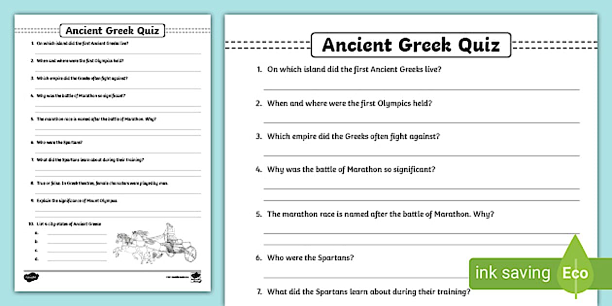 Ancient Greece Quiz | Primary Teaching Resources - Twinkl
