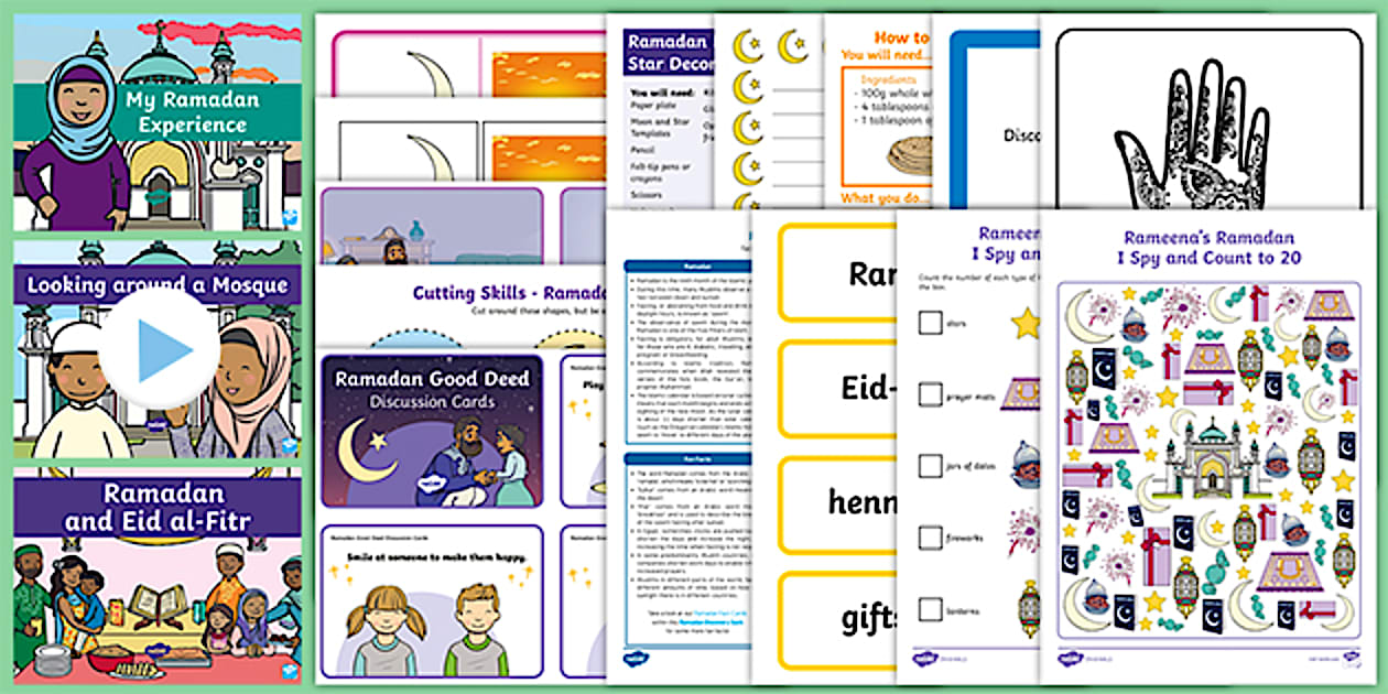 Kindergarten Ramadan and Eid School Closure Activity Pack (Ages 3 - 5)