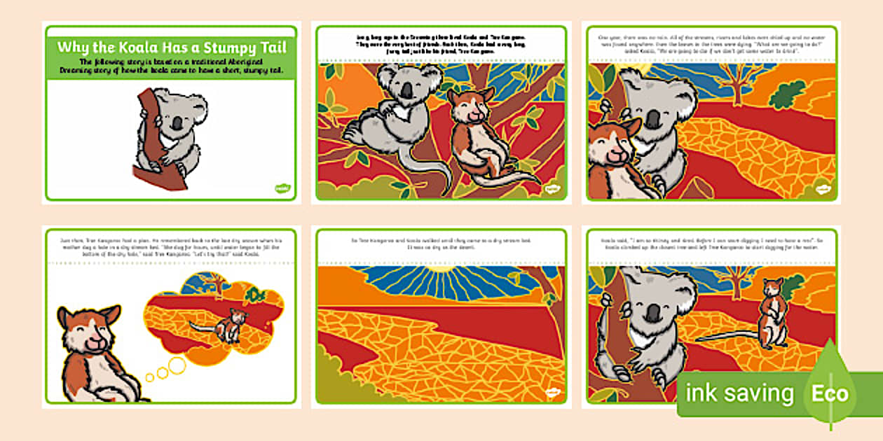 SA Why the Koala Has a Stumpy Tail Story Cards - Twinkl