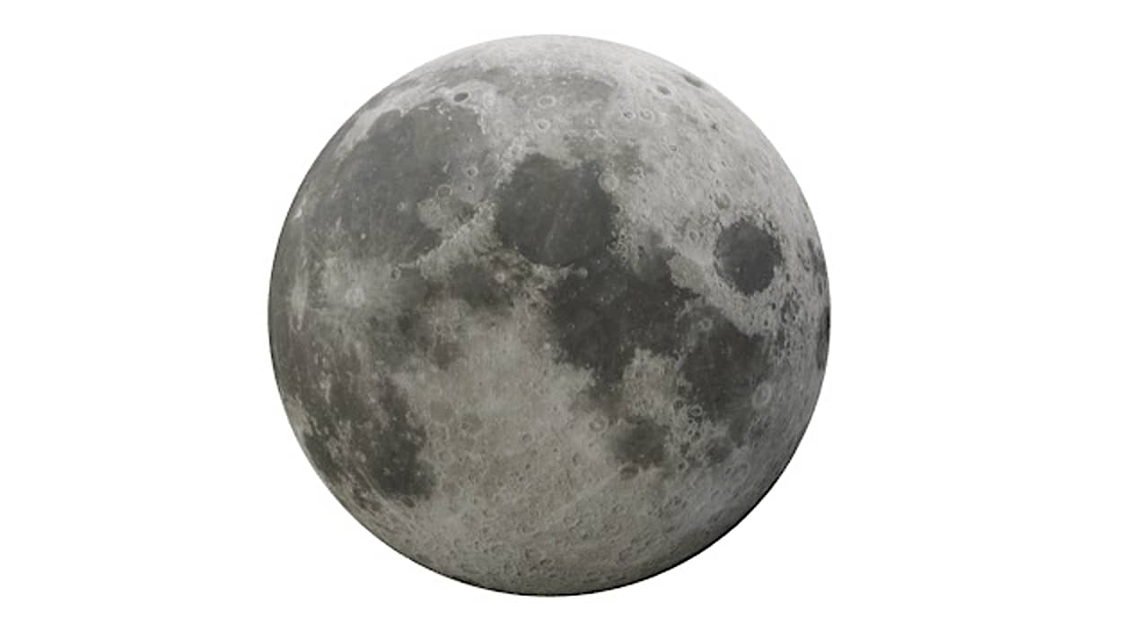 3D Model: Space - The Moon (teacher made) - Twinkl