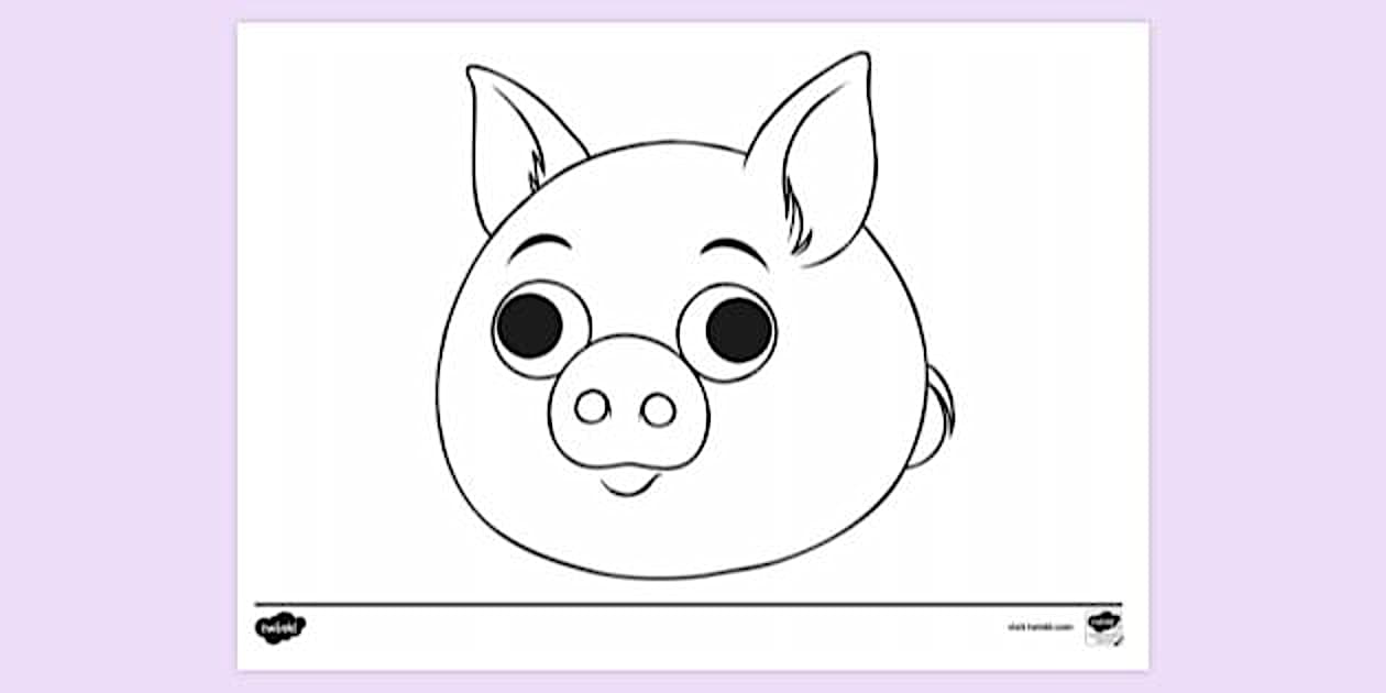 Green Pig Colouring | Colouring Sheets (teacher made)