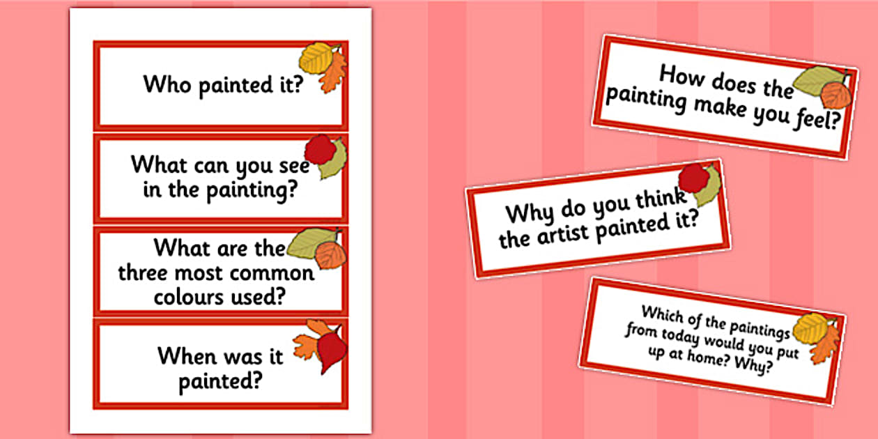 Looking at Paintings Prompt Questions (teacher made)