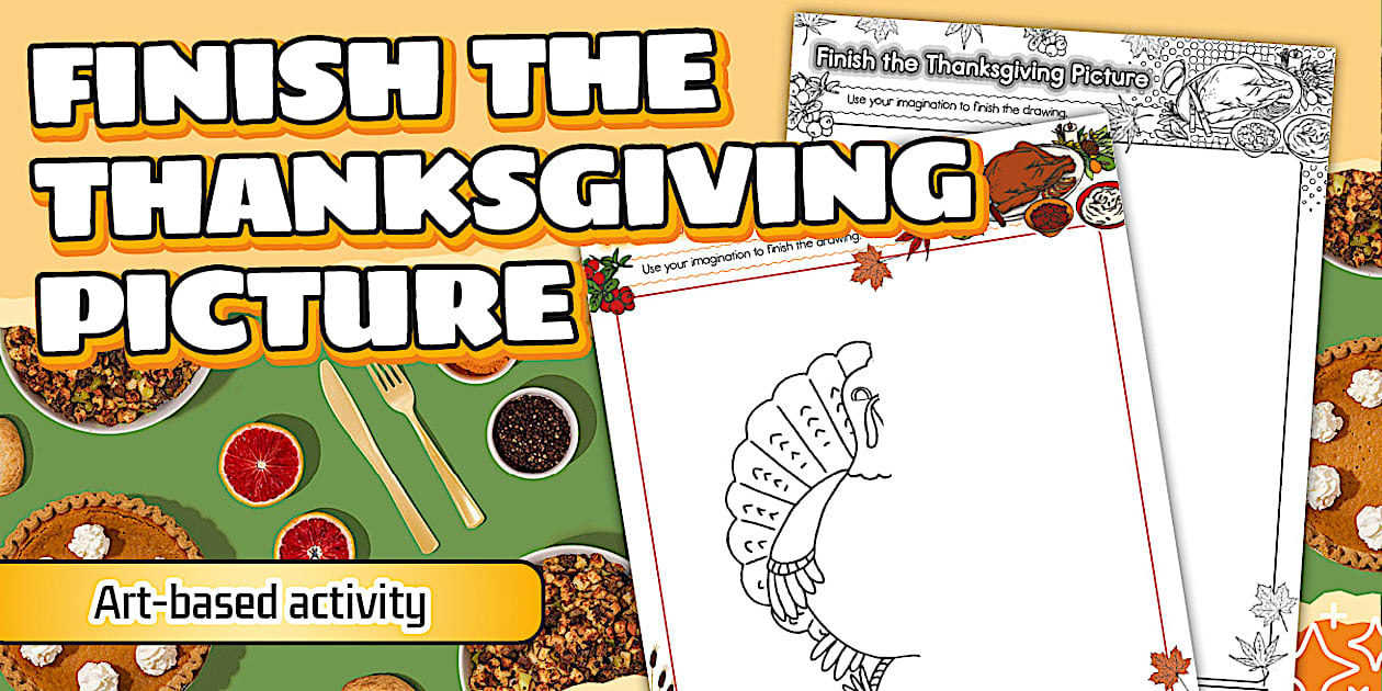 Finish the Thanksgiving Picture Worksheet