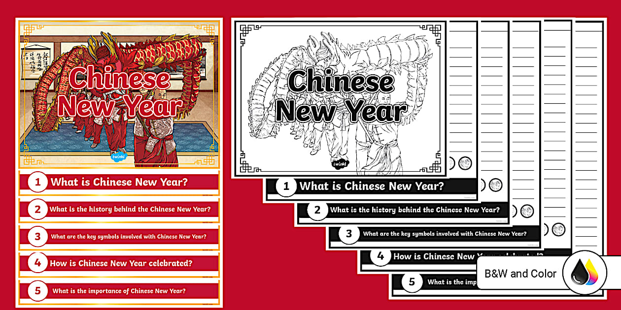 Chinese New Year Flipbook for 6th-8th Grade - Twinkl