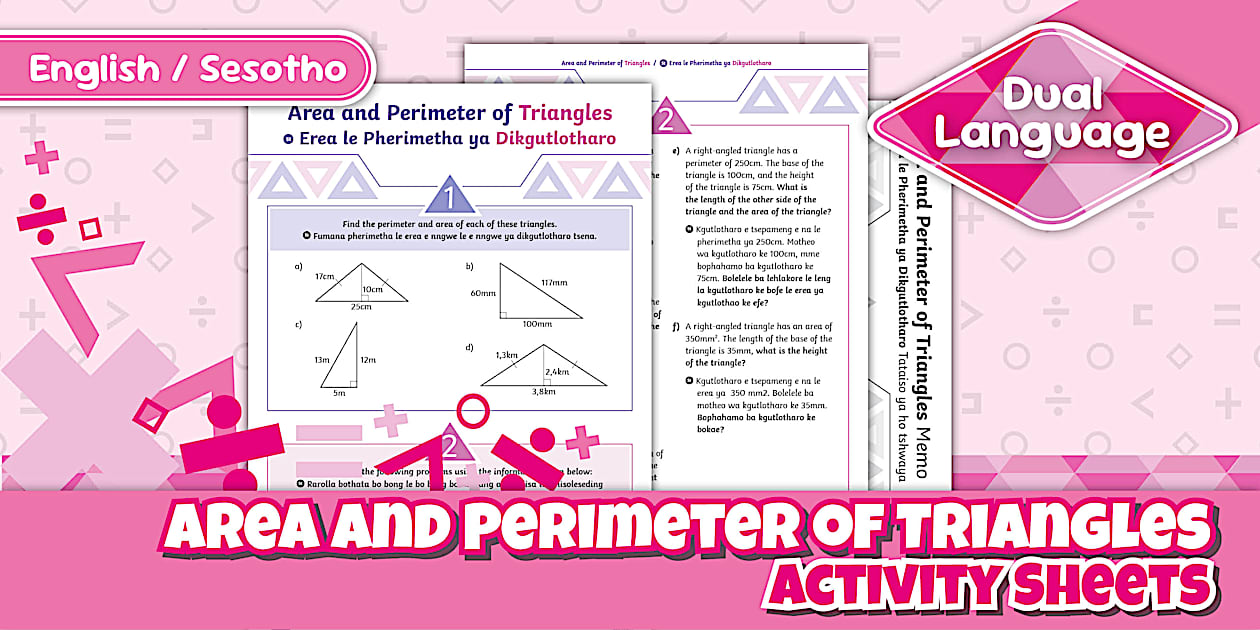 Area and Perimeter of Triangles Activity Sheet