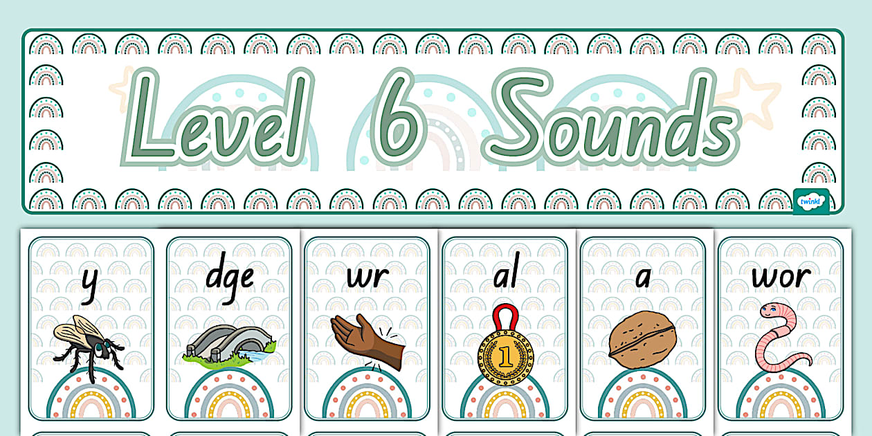 Level 6 Sounds Rainbow Display Pack (teacher made) - Twinkl