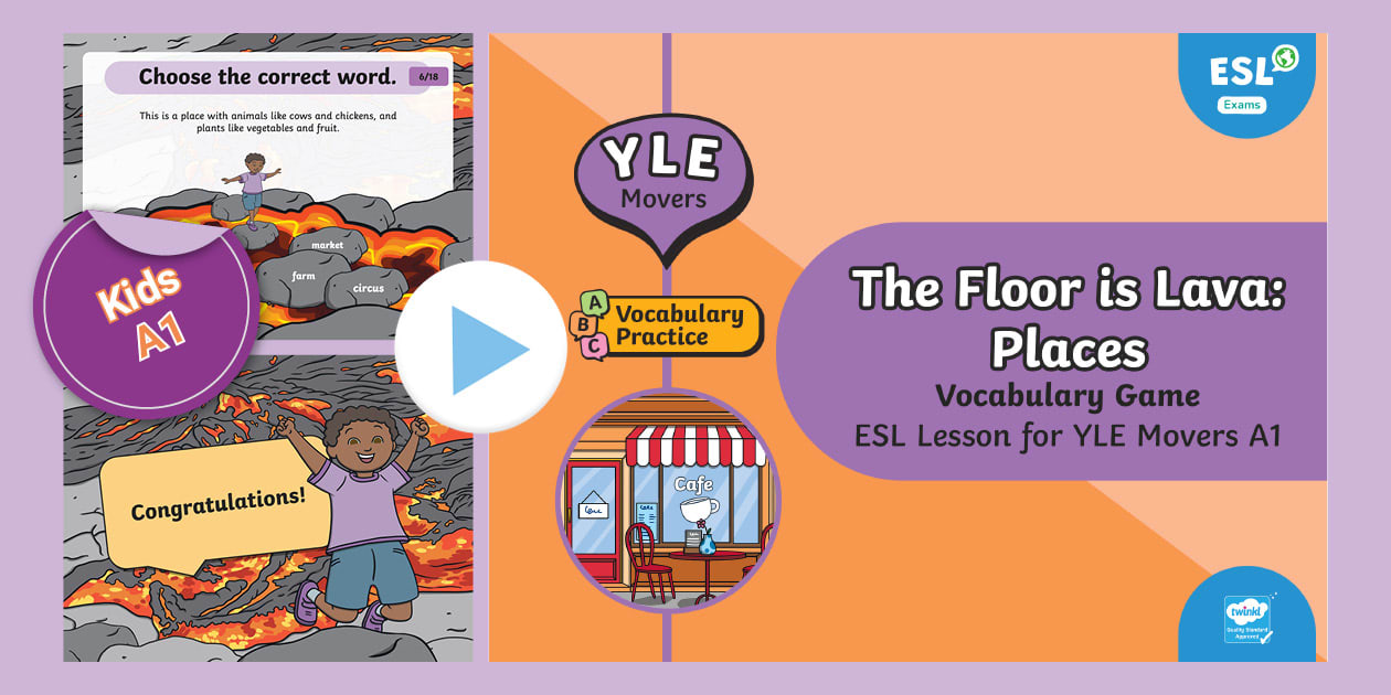 YLE Movers Places Vocabulary Game by Twinkl (Teacher-Made)