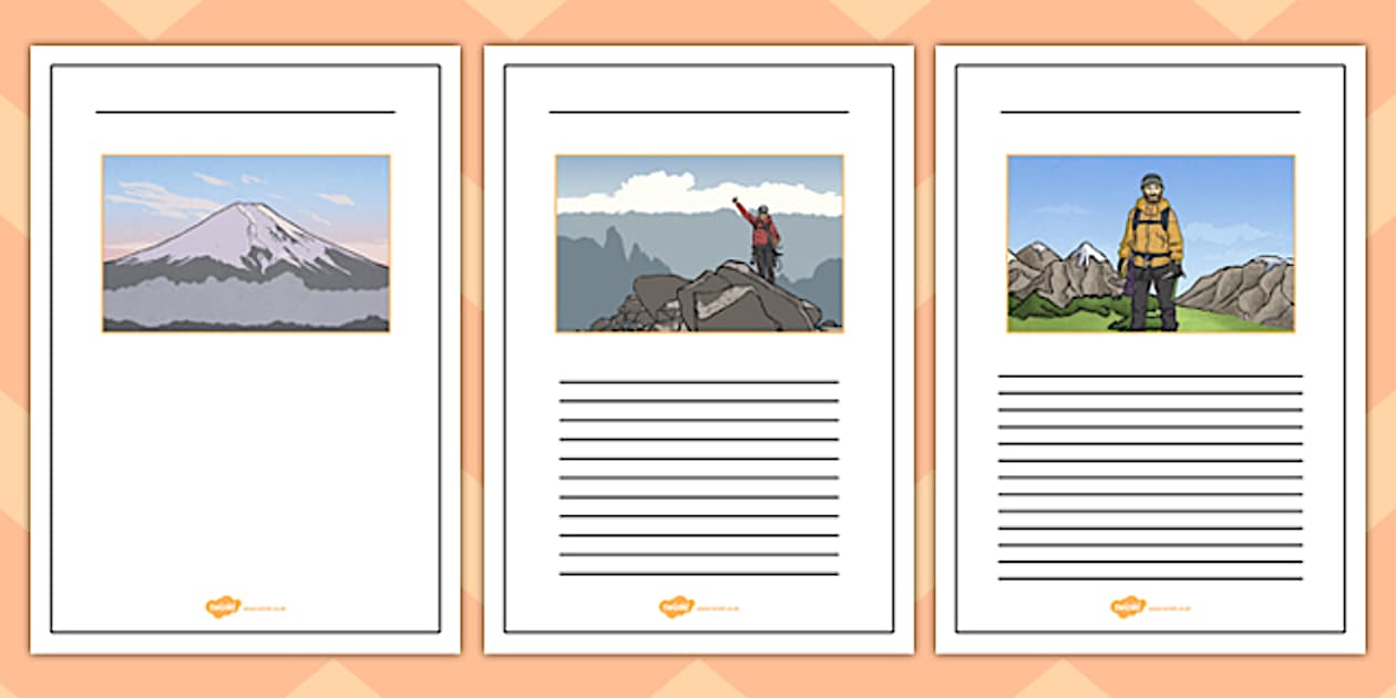 Magnificent Mountains Writing Frames (teacher made) - Twinkl