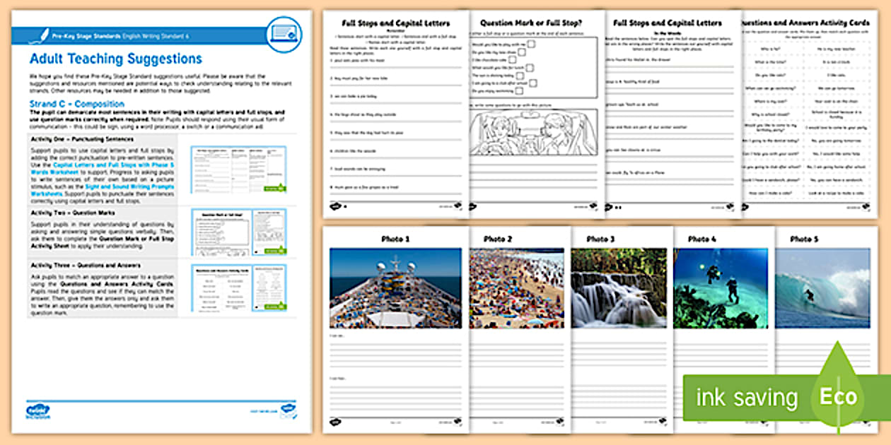 Pre-Key Stage Standards English Writing Standard 6 Strand C Resource Pack