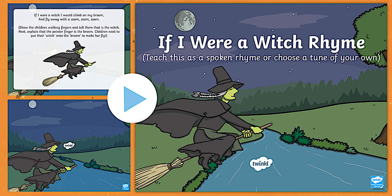 Halloween Poem for Preschool - If I Were a Witch Rhyme