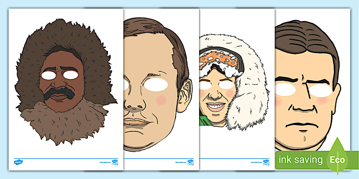 Significant Explorers Masks - Twinkl - KS1 - History