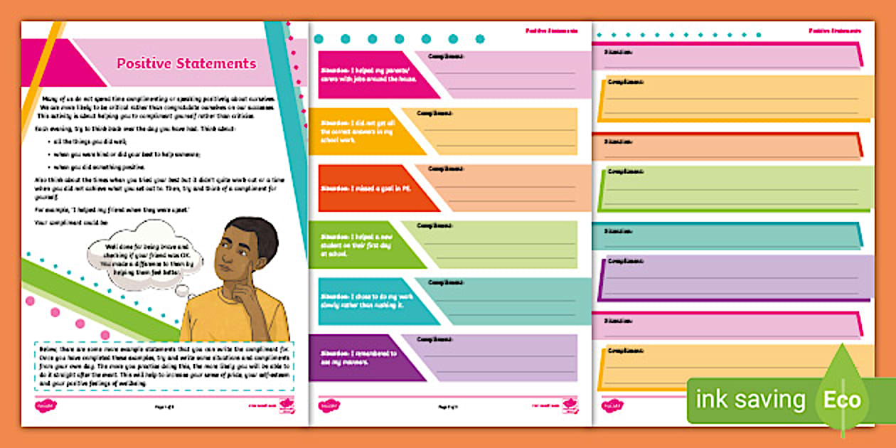 Positive Statements (teacher made) - Twinkl