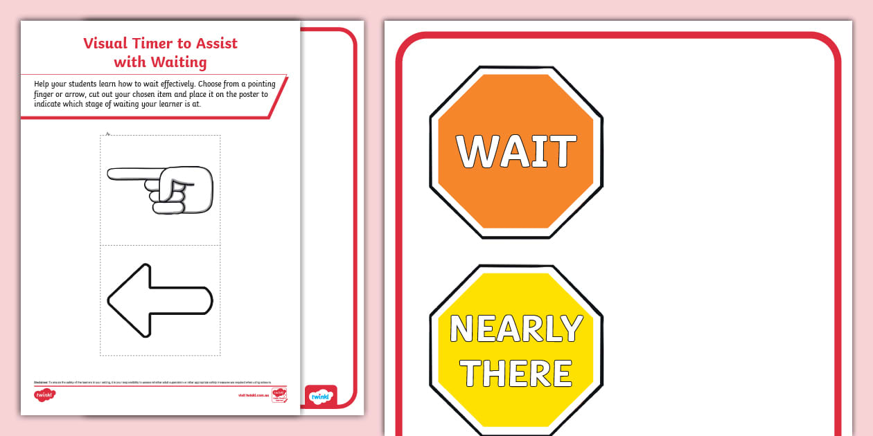 Visual Timer to Assist with Waiting (Teacher-Made) - Twinkl