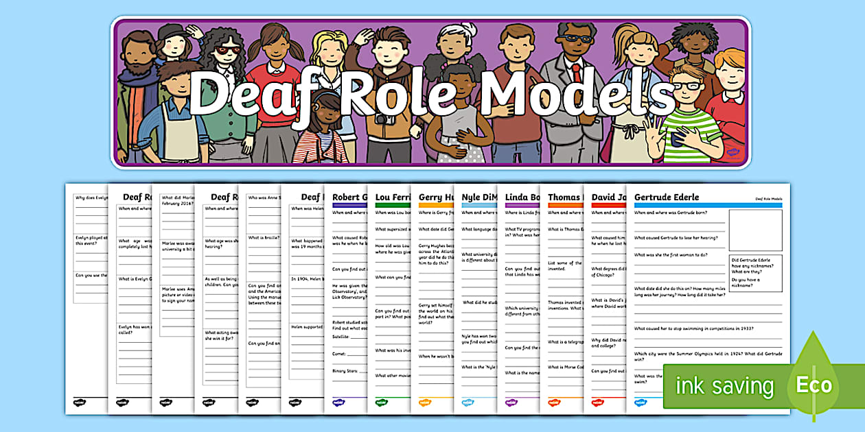 Deaf Role Models Research Activity Resource Pack - Twinkl