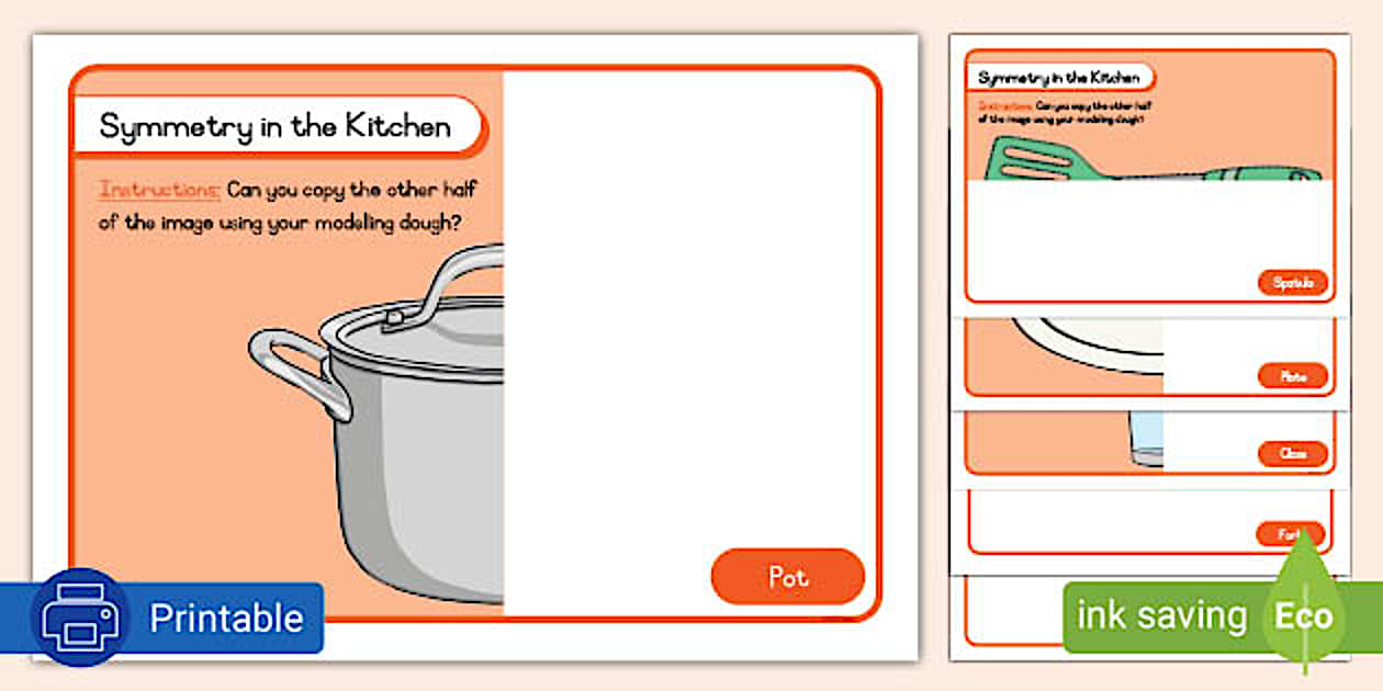 Grade R Symmetry In The Kitchen Modelling Dough Activity
