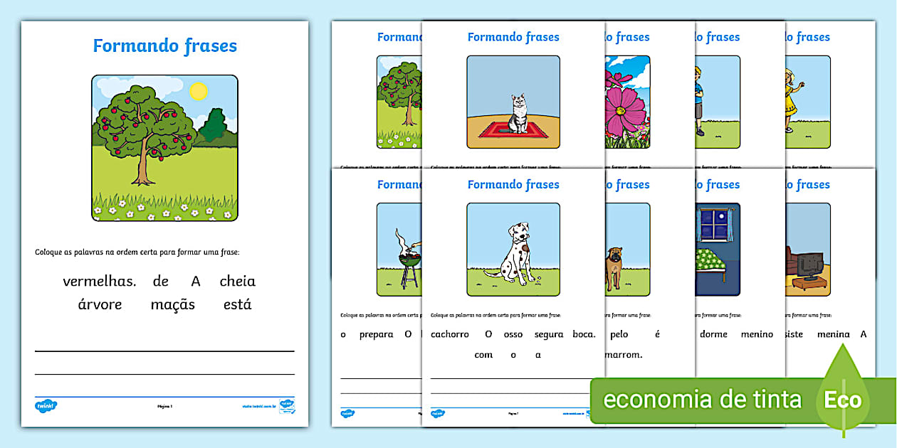Atividades de Formar Frases – Atividades de Alfabetização