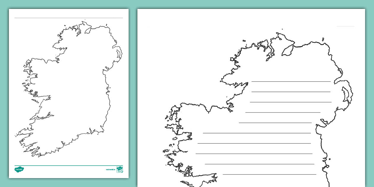 * NEW * Ireland Map Writing Frame (teacher made) - Twinkl