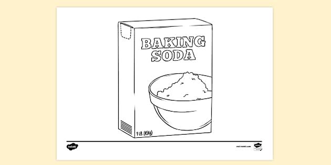 Baking Soda Box Colouring | Colouring Sheet (Teacher-Made)