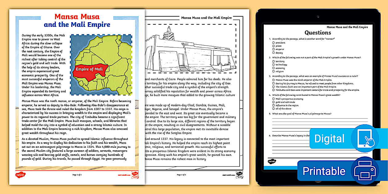 Mansa Musa Accomplishments | Ancient History | Twinkl USA