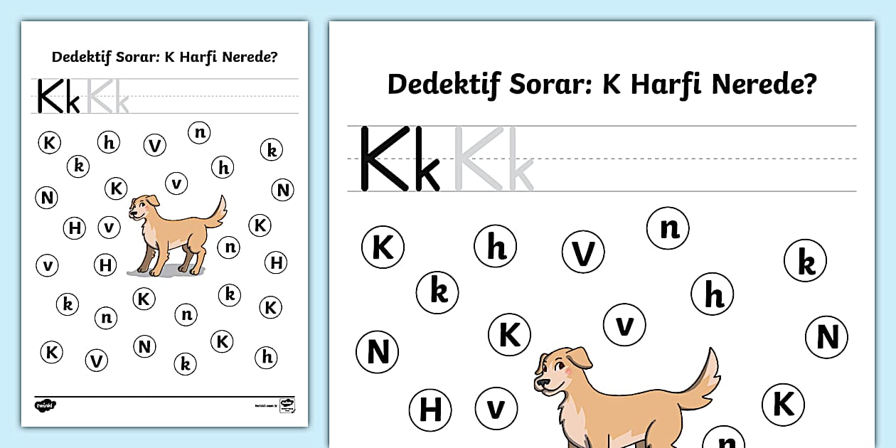 Dedektif Sorar: K Harfi Nerede? (teacher made) - Twinkl