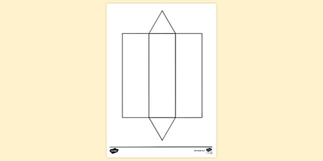Triangular Prism Net Colouring | Colouring Sheets - Twinkl